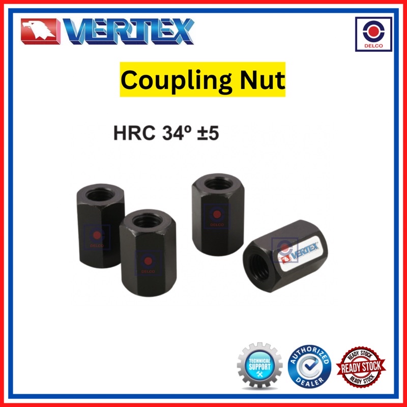 VERTEX TAIWAN Coupling Nut black oxide finish heat treated steel hrc34 ...