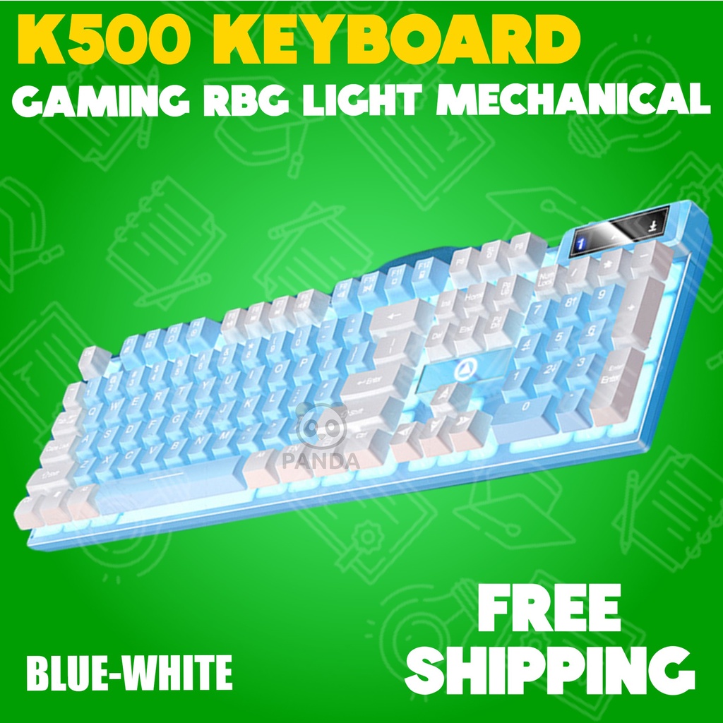 K500 Luminous Backlit Mechanical Gaming Keyboard RGB Light Suspended ...