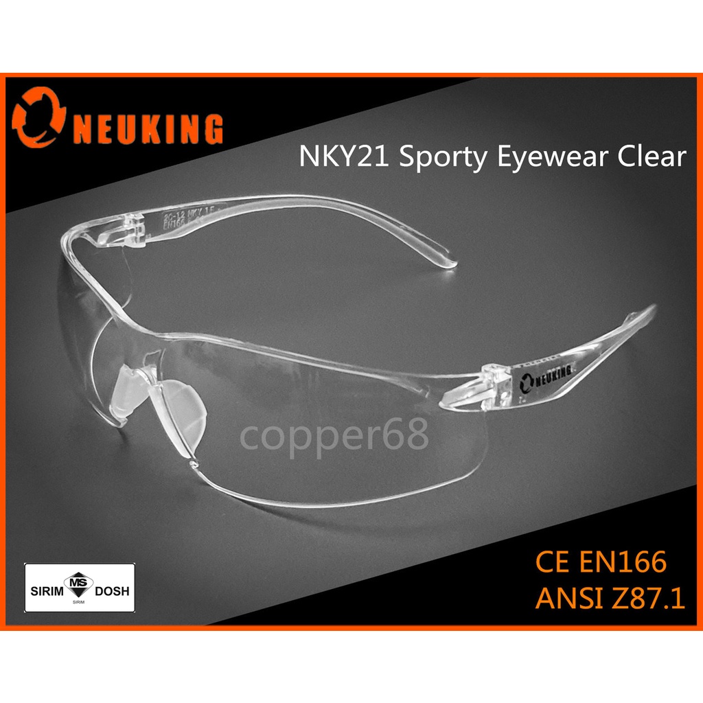Neuking NKY21 Clear Lens Safety Eyewear DOSH SIRIM Approved Spectacles ...