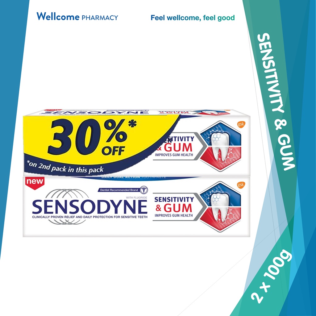 Sensodyne Sensitivity & Gum Dual Action Toothpaste - 2 x 100g (Twin ...