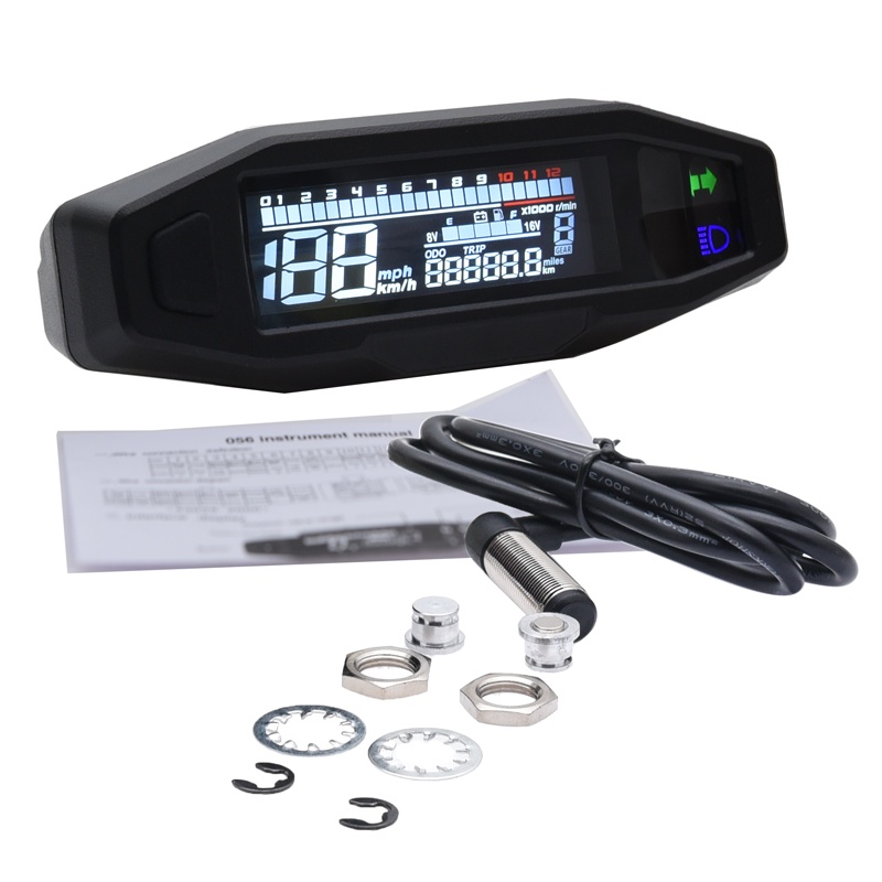 Universal RPM Motorcycle Meter Speedometer LCD Digital Odometer ...