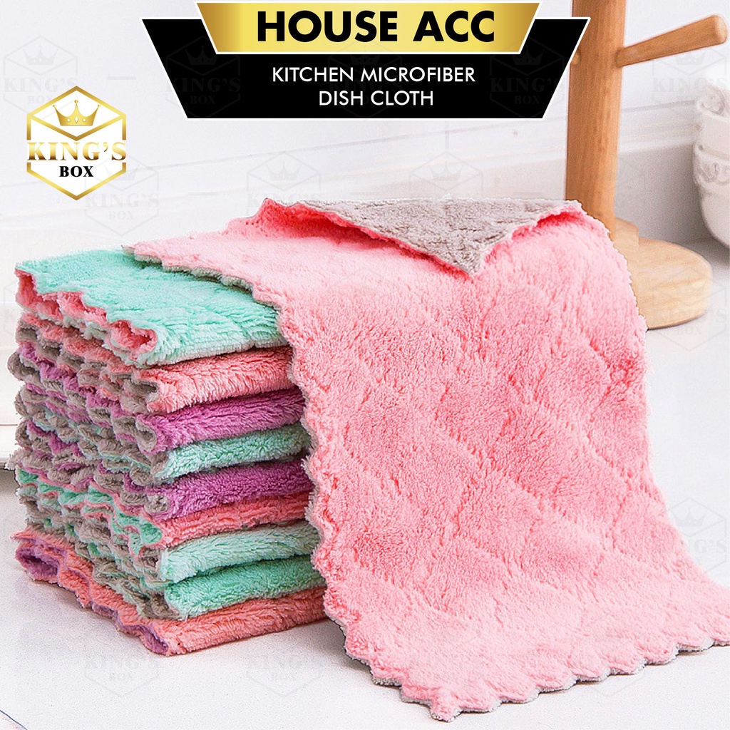 Kitchen Dish Towel Rag Non-stick Oil Double-layer Dish Washing Cloth ...