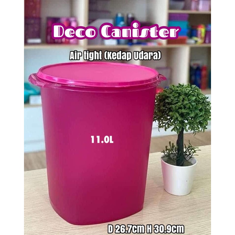 Tupperware Deco Canister 11L/Tall Canister 10L (Ready Stok) | Shopee ...