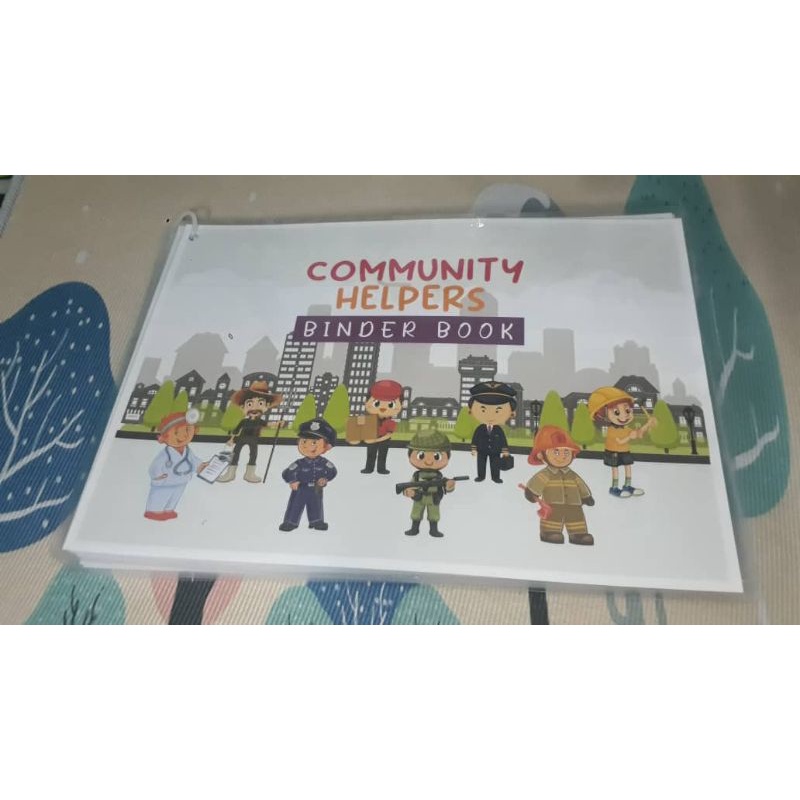 COMMUNITY HELPER binder book, toddler book, busy book, quiet book ...