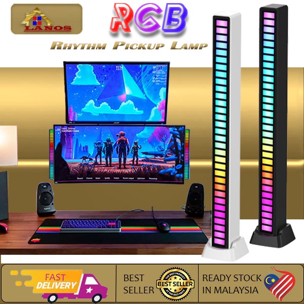 RGB Voice-Activated Rhythm Light Control Pickupt Desktop Decoration LED ...
