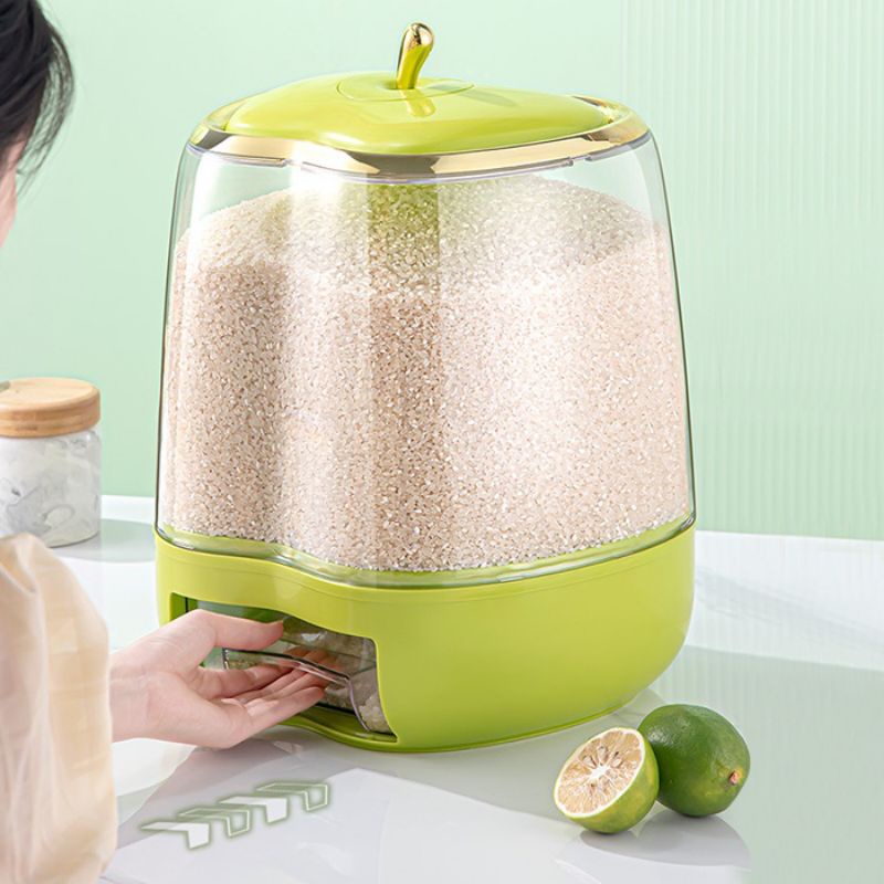 (5KG/10KG) APPLE RICE GRAIN BUCKET KITCHEN STORAGE/ BEKAS BERAS ...