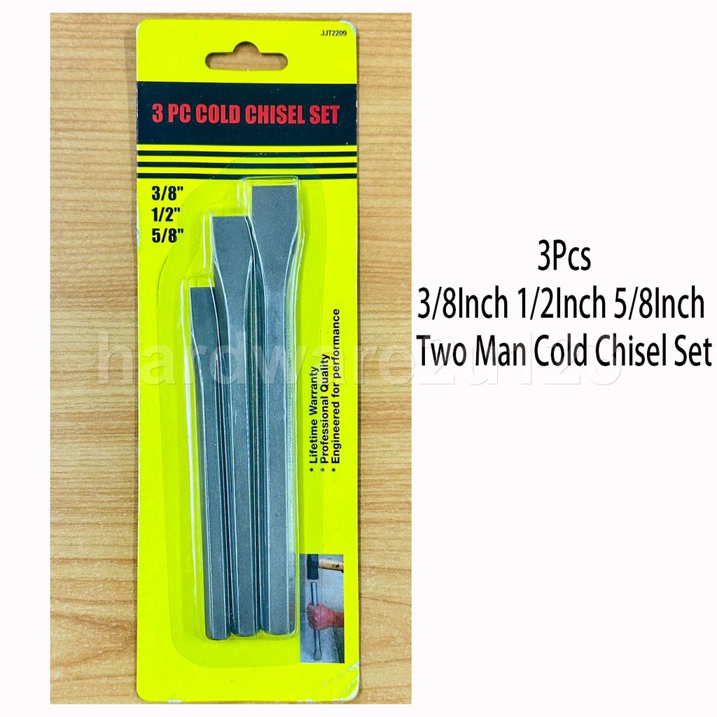 3Pcs 3/8Inch 1/2Inch 5/8Inch Two Man Cold Chisel Set 套庄平钢乍 | Shopee ...