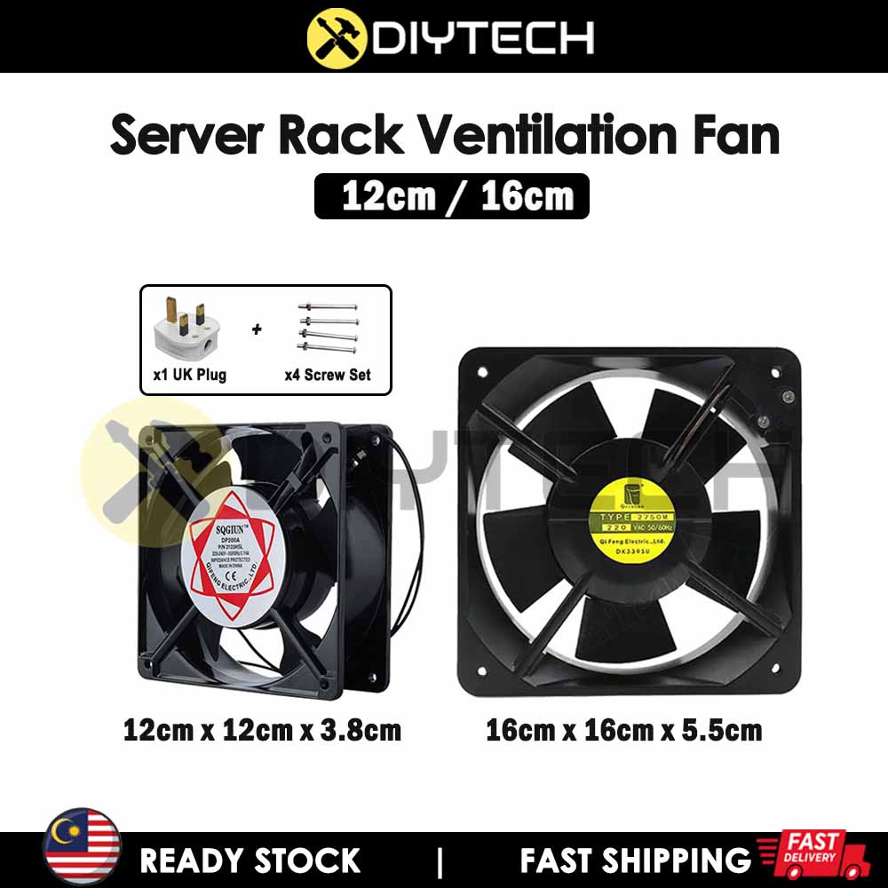 DIYTECH Server Fan Ventilation Fan For Server Rack Mount AC 220V 240V 0 ...