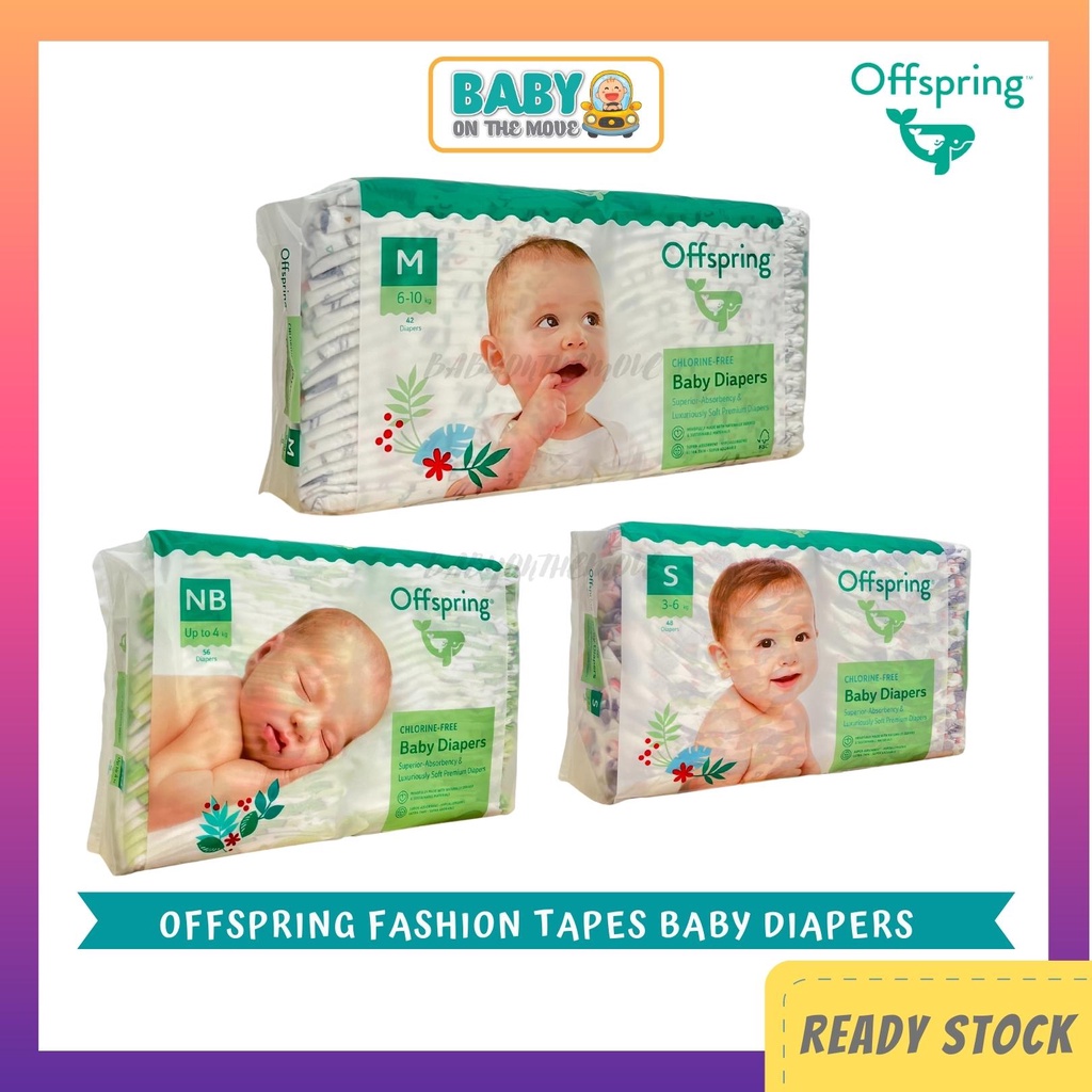 OFFSPRING Chlorine Free Baby Diapers Fashion Tapes (Sabah) | Shopee ...