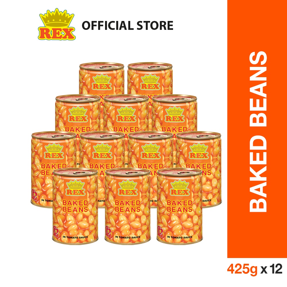 Rex Baked Beans in Tomato Sauce (425g x 12) | Shopee Malaysia