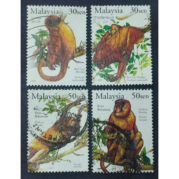 Setem Primat Di Malaysia 2003 (Used 4V) | Shopee Malaysia