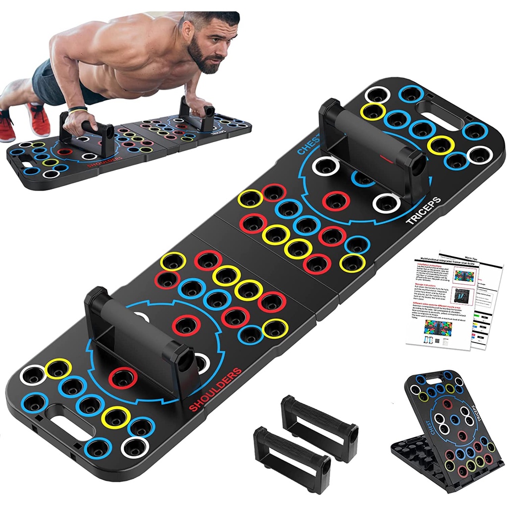 54 in 1 Foldable Push up board home gym fitness exercise push up frame ...