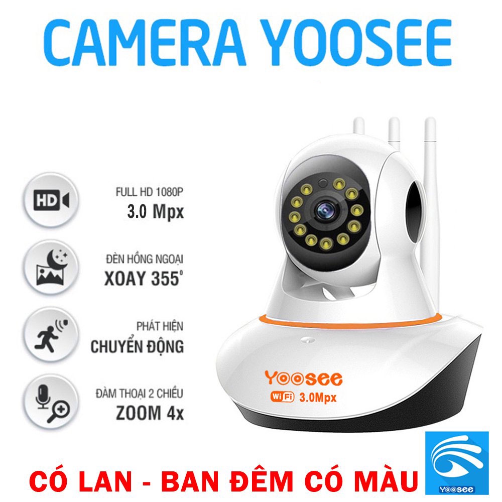 Yoosee Camera with 3 antennas, 3.0MPX, supports Lan port, 360 degree ...