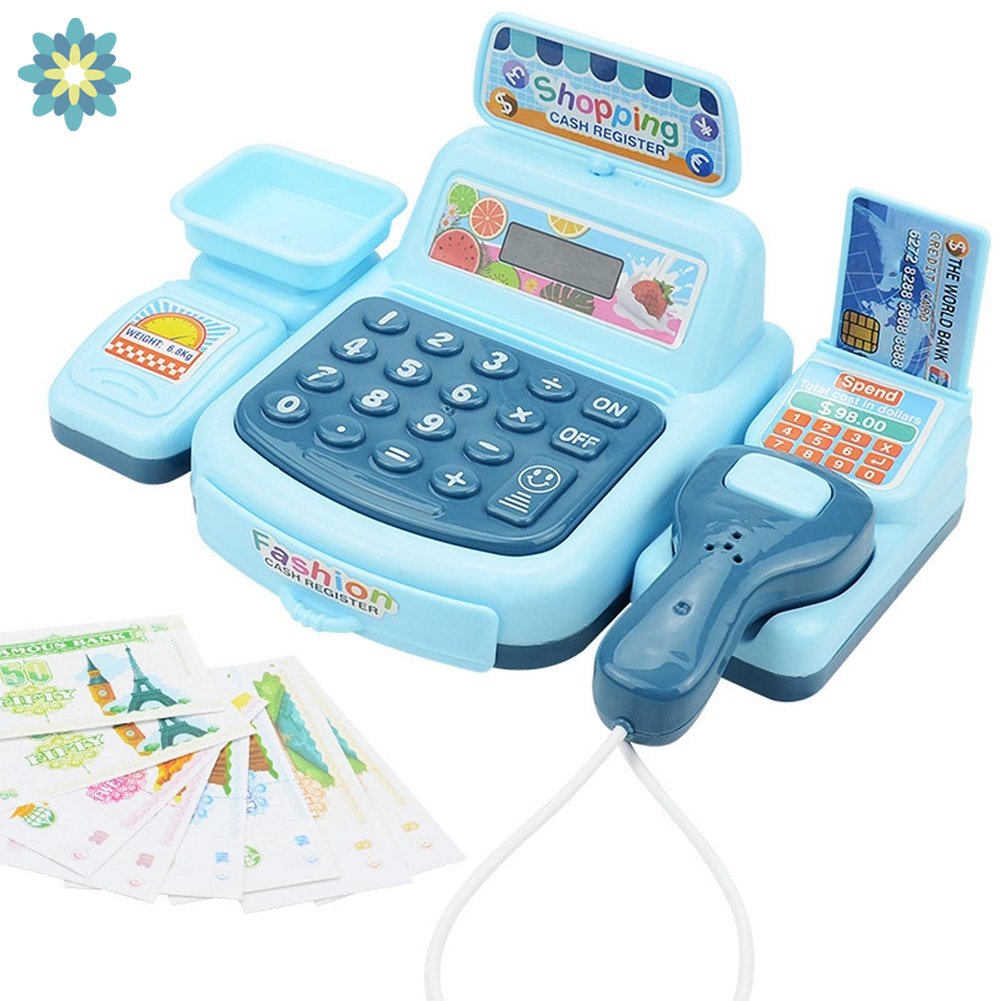 Cash Register Toy for Kids with Scanner, Real Calculator with Sounds ...