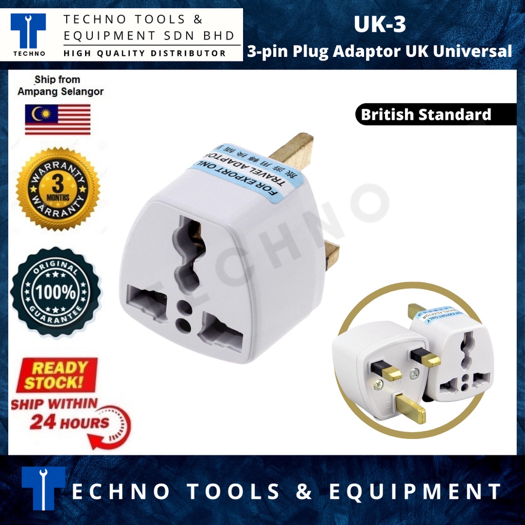 Plug Adaptor UK Universal Multi Plug International Adapte 3 Pin ...