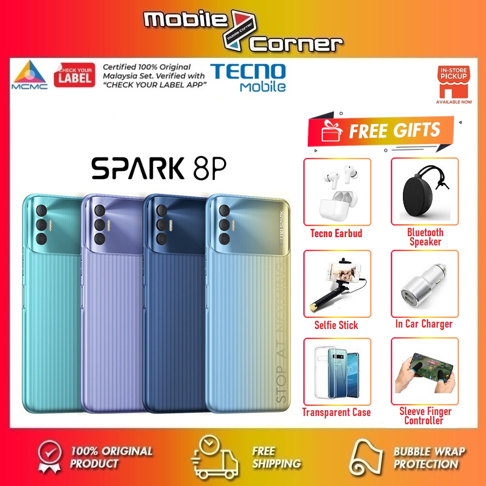 Tecno Spark 8P (4GB+128GB) 50MP Triple Camera | Helio G70 - 1 Year Tecno Malaysia Warranty ...