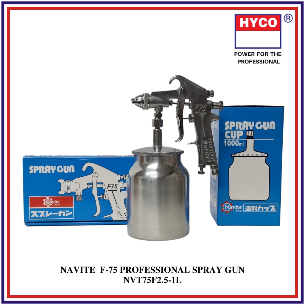 NAVITE F-75 Professional Spray Gun 400ml/ 750ml/1000ml Compressor Air ...