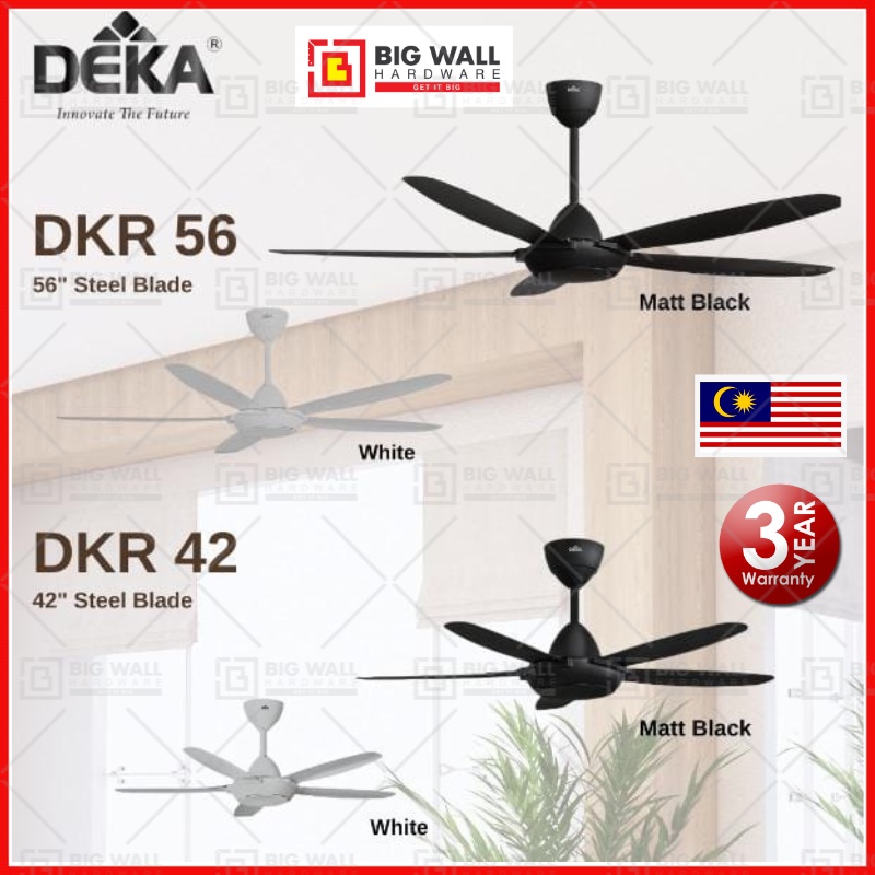 Deka 56 Inch AC Motor 4 Speeds Ceiling Fan DKR 56 / 42 Inch DKR 42 with ...
