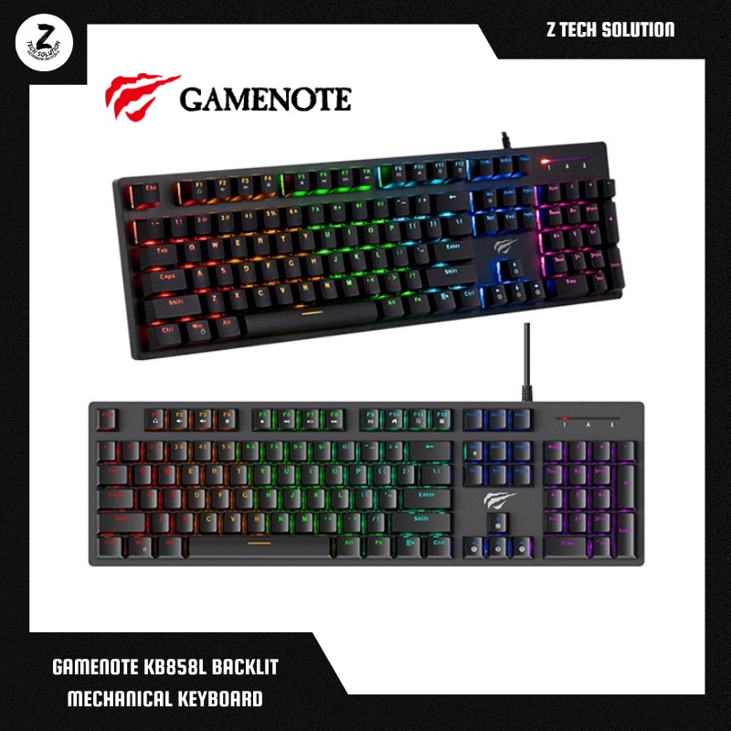 GAMENOTE KB858L USB RGB Backlit Mechanical Gaming Keyboard | Shopee ...