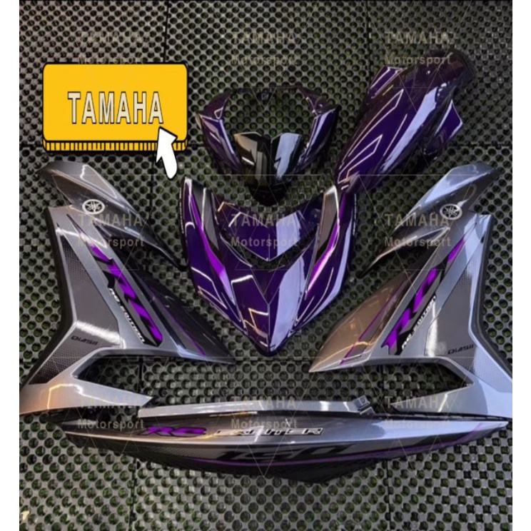 YAMAHA Y15 Y15zr V1 V2 Exciter RC 2018 purple grey special edition Cover set with free emblem ...