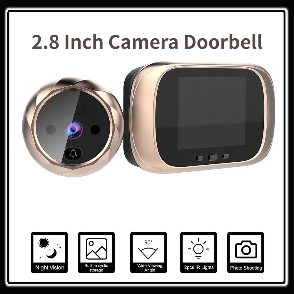 2.8 Inch Digital Door Viewer Peephole Door Camera Doorbell LCD Screen ...