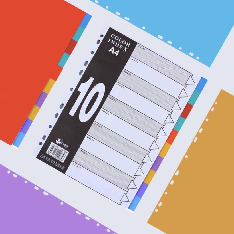 Plastic Bookmark A4 Size File Divider By Threads Index Document Paper ...