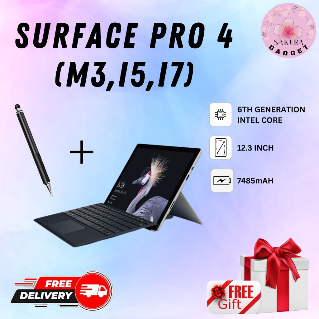 ORIGINAL WINDOWS MICROSOFT SURFACE PRO4 | m3,i5,i7 | 6Th Generation Intel Core | Used Ready ...