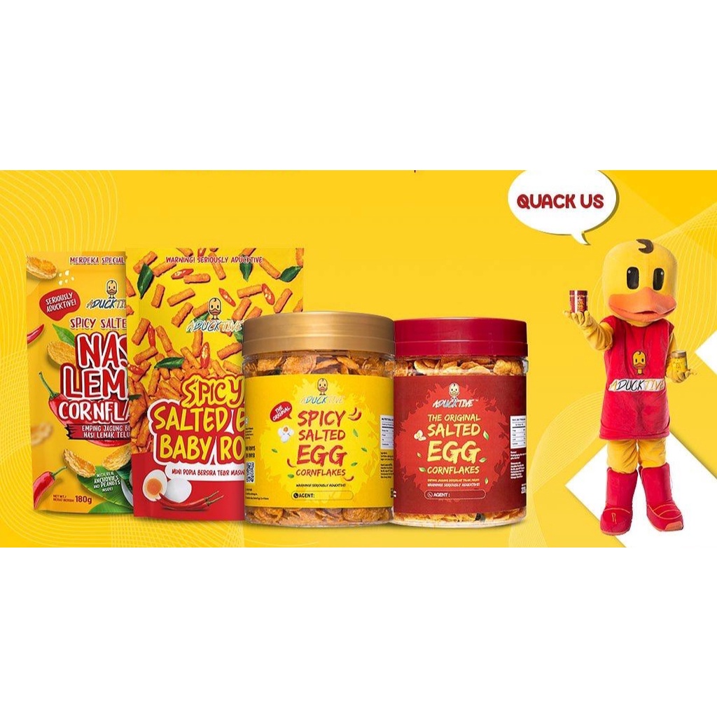 (FREE POSTAGE) ADUCKTIVE SALTED EGG CORNFLAKES + GIFT BOX | Shopee Malaysia