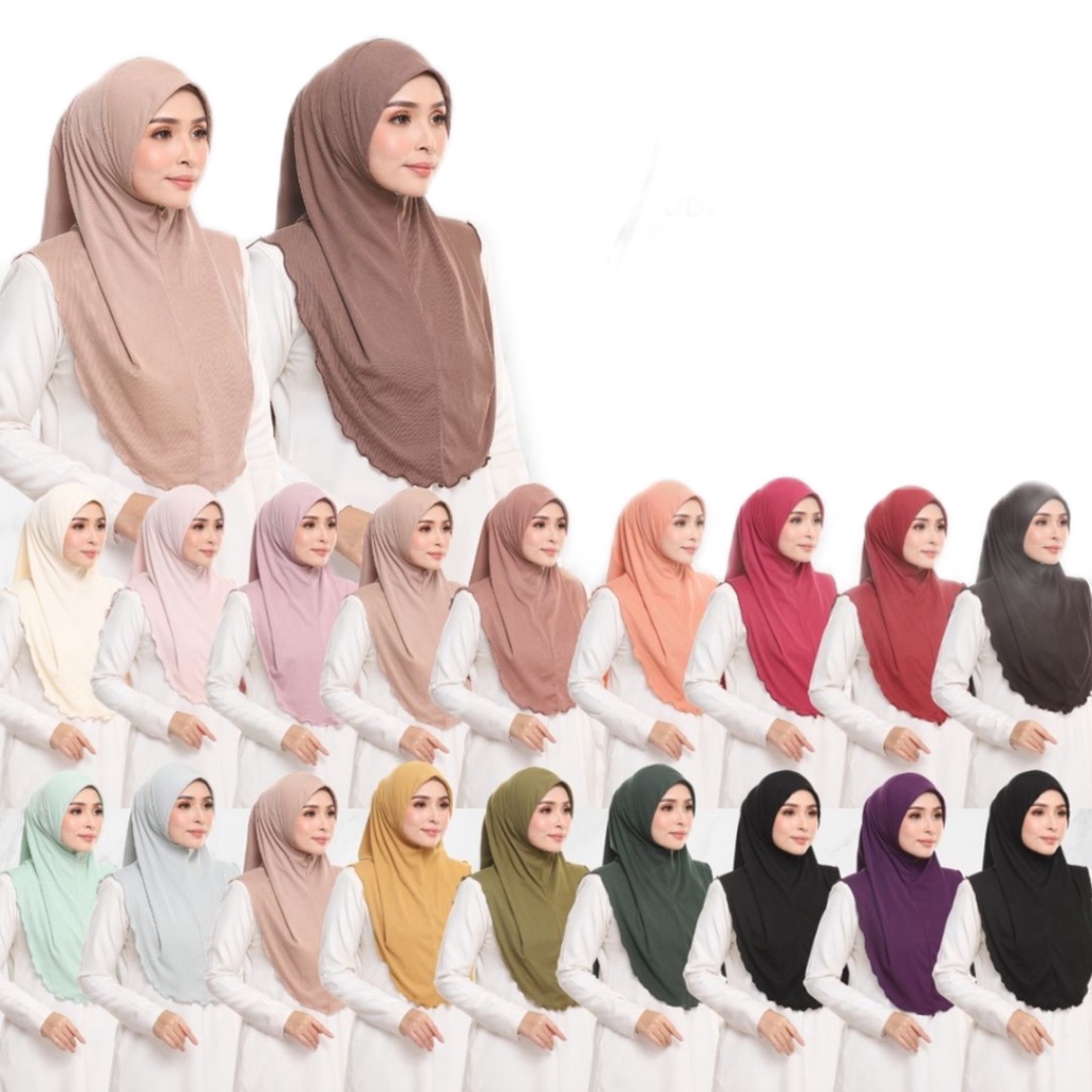 Tudung Sarung Ribbed Cotton Jersey Tudung Malas Instant Tudung Anti Kedut Awning Cantik Hijab ...