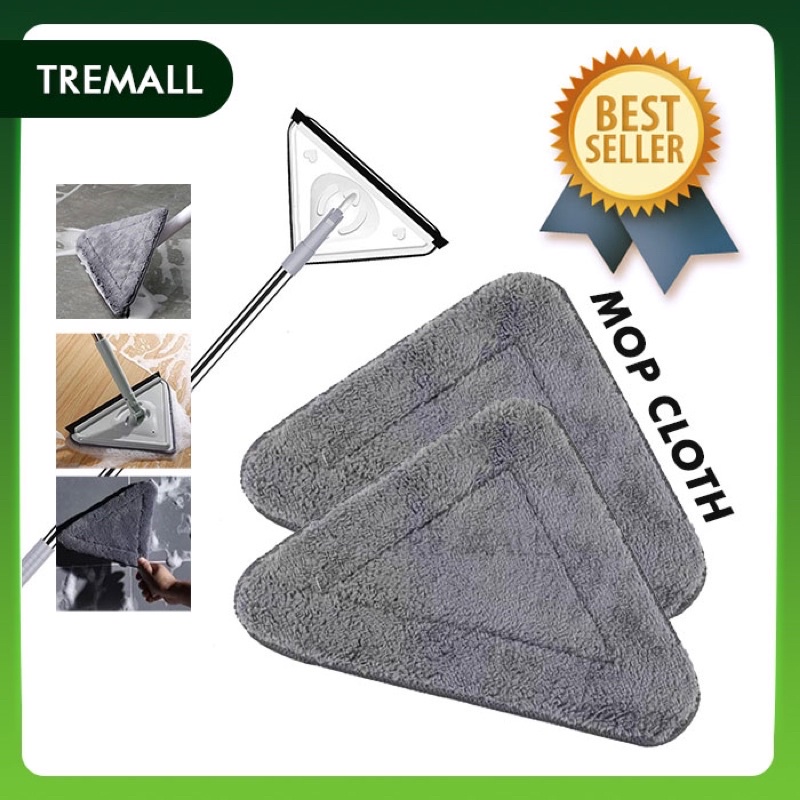 Mop Lantai Tremall Segi Tiga 130cm 新款三角拖把 Triangle Mop Hand Twist ...