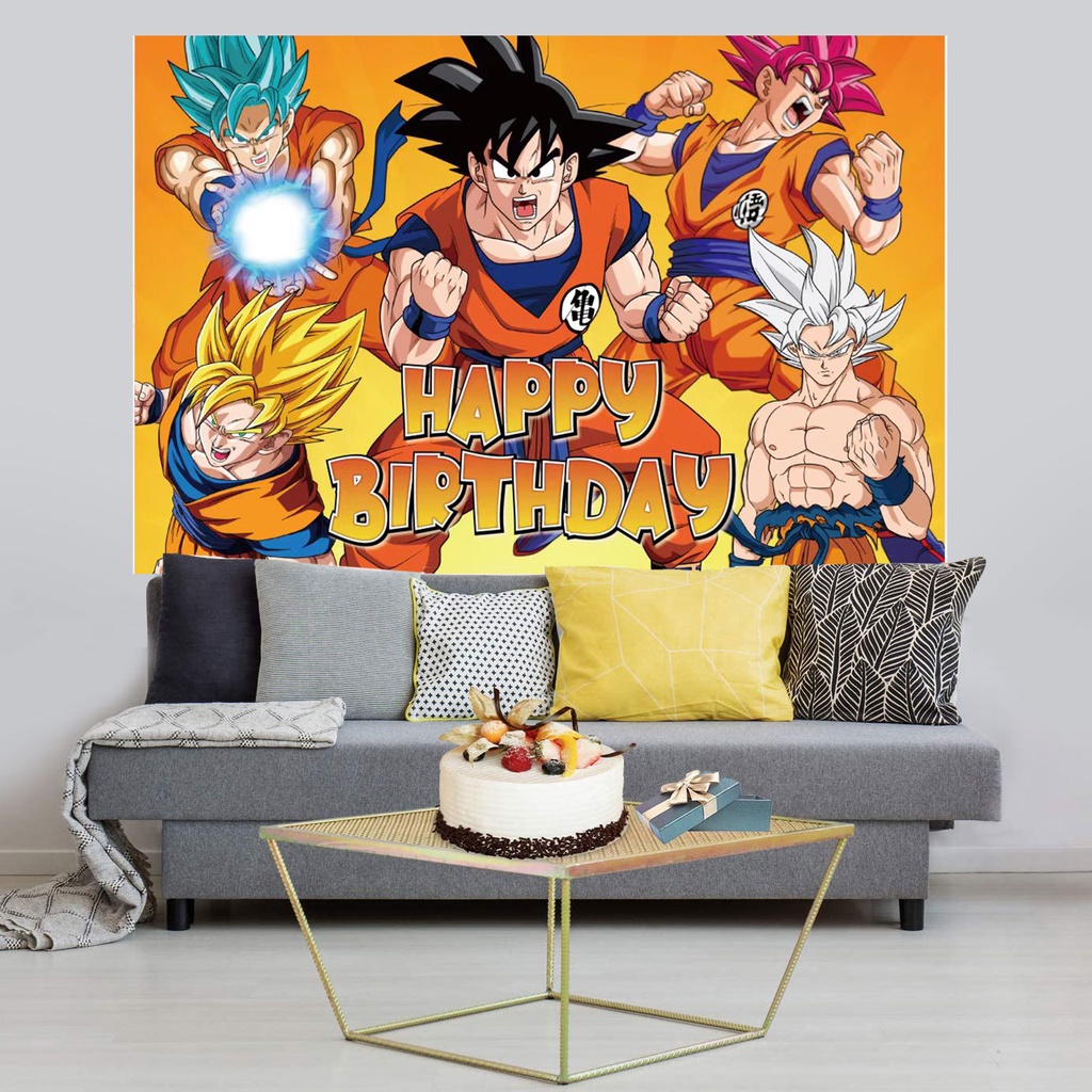 Dragon Ball Party Supplies Decorations , Anime-Themed Birthday Backdrop ...