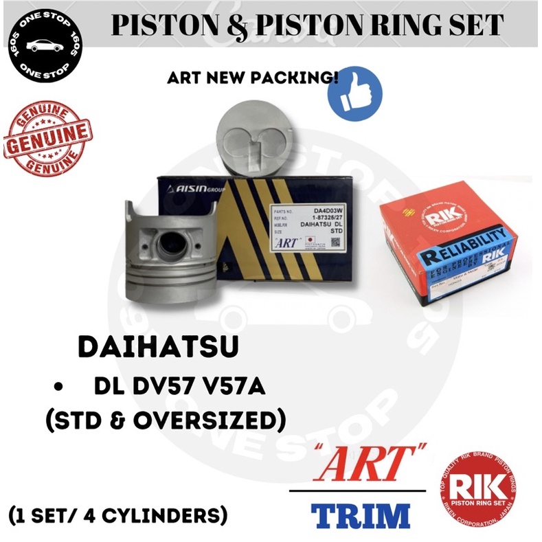 DAIHATSU DELTA DL NEW DV57A V57 V57A PISTON SET ART JAPAN/ TRIM PISTON ...