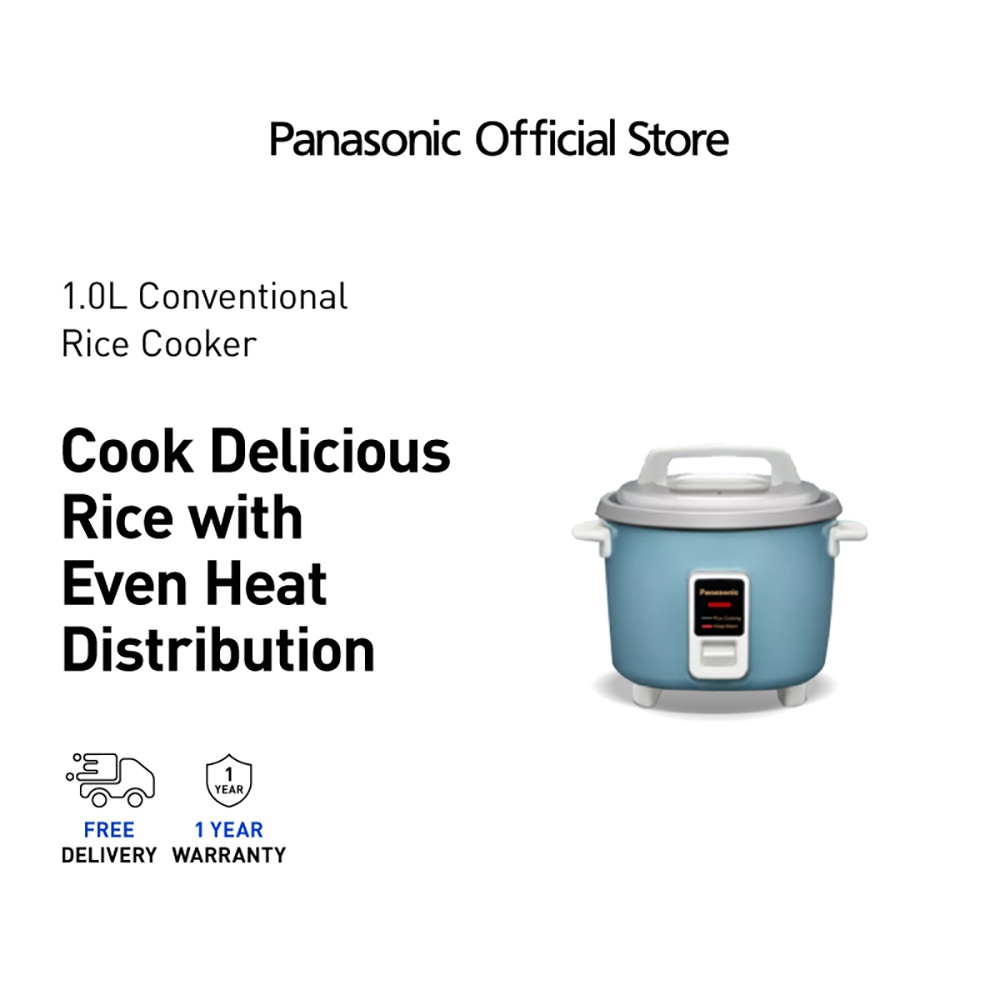 Panasonic SR-Y10G Conventional Rice Cooker Small Mini Aluminium Pan Rust Proof (1.0L) SR ...