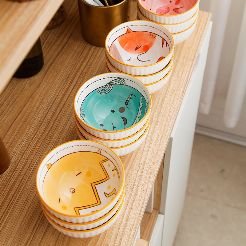 Cute Cartoon Ceramic Bowl Mangkuk Seramik Bercorak Kartun 可爱卡通陶瓷碗 Soup ...