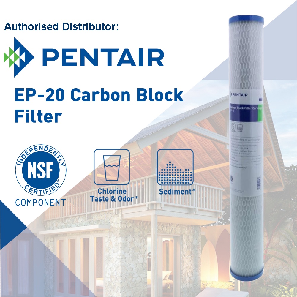 PENTAIR PENTEK 155529-43WP EP-20 20inch Carbon Block Water Filter ...