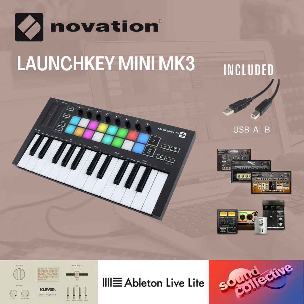 Novation Launchkey Mini MK3 25-Key USB MIDI Keyboard Controller ...