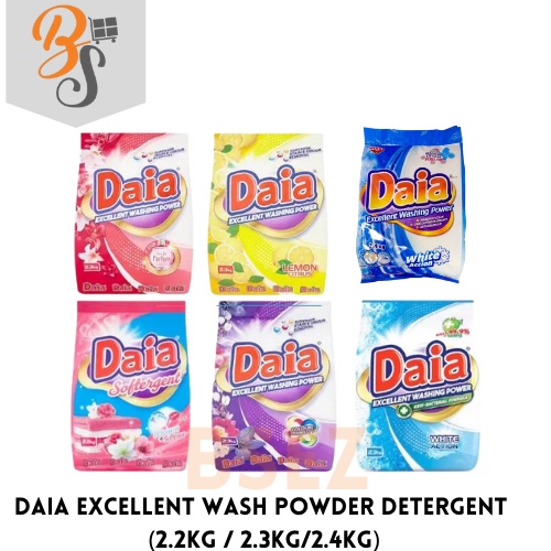 DAIA EXCELLENT WASH POWDER DETERGENT (2.2KG / 2.3KG/2.4KG) | Shopee ...