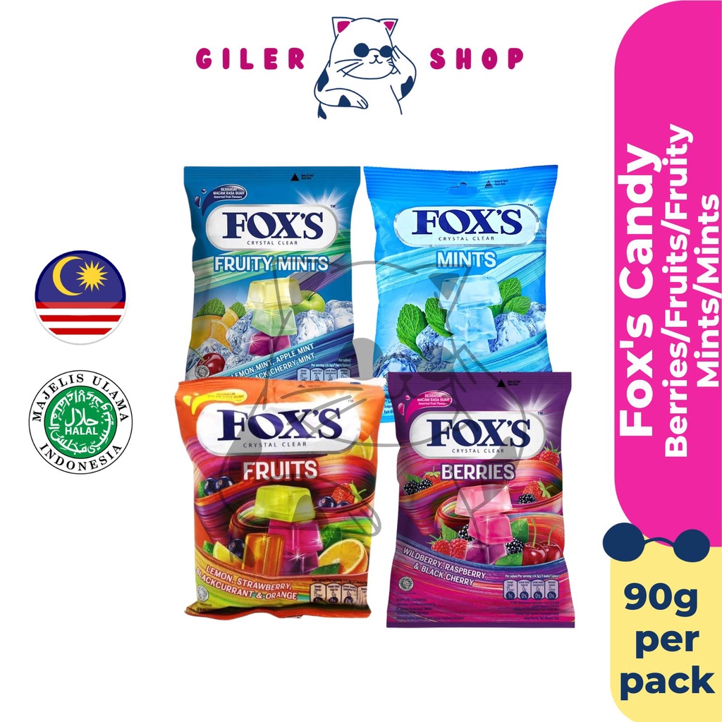 Fox's Candy 90g Fruits Flavour Mint Flavor Berries Flavor Fruity Mints Coffee Flavours Crystal ...