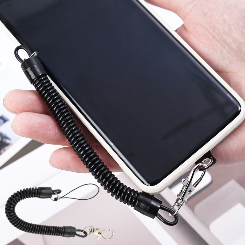 Telescopic Spring Mobile Phone Anti-theft Lanyard Adjustable Neck Strap ...