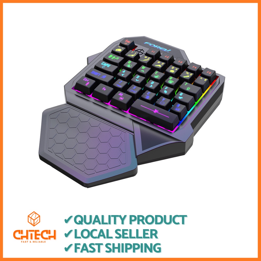 Forev one Handed gaming RGB keyboard | Shopee Malaysia