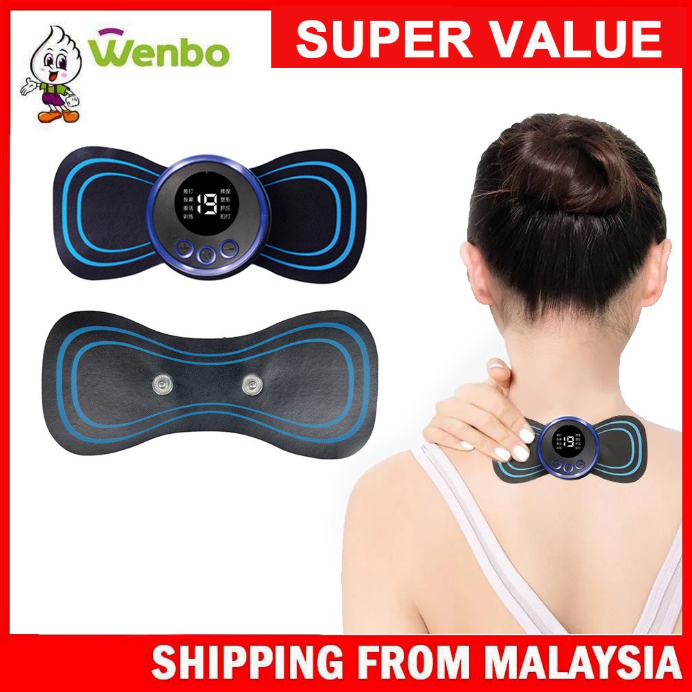 Wenbo Alat Urut Leher Portable EMS Neck Back Massager Electric Pulse ...
