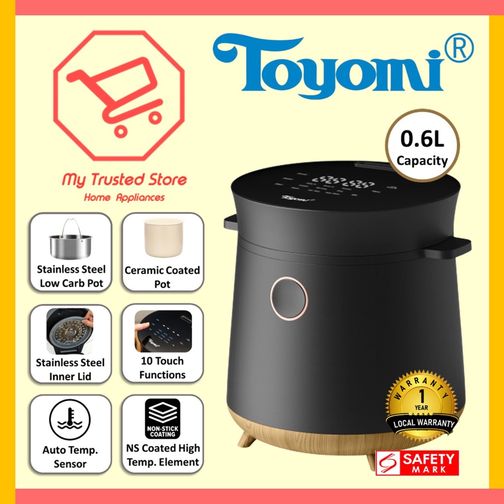 Toyomi 0.6L Low Carb Micro-Com Rice Cooker [RC 1506LC] | Shopee Malaysia