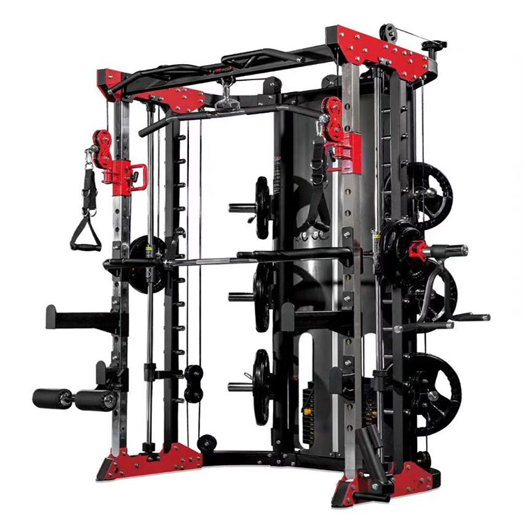 POWERTECH USA V8 ALL-IN-ONE TRAINER Multi Use Smith and Dual Pulley Pin ...