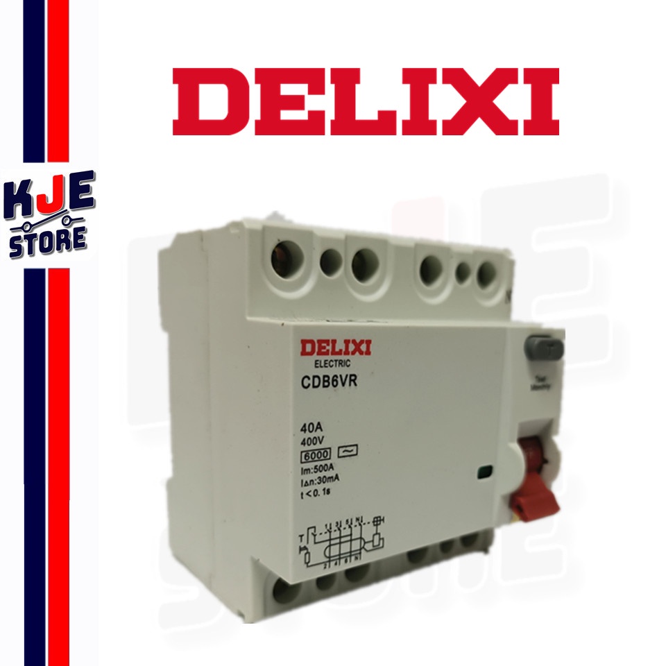DELIXI RCB, 4 Pole, 40A, 30mA / 100mA | Shopee Malaysia
