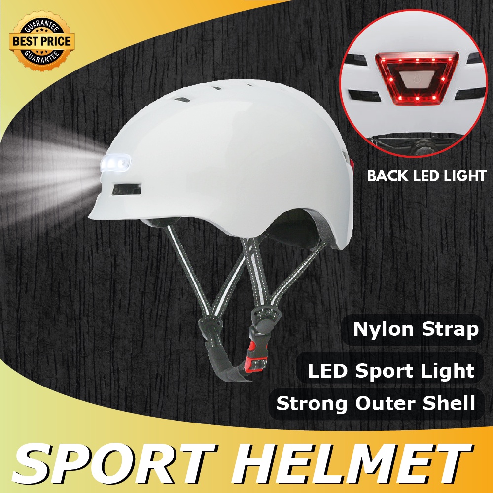 Bicycle Helmet LED E-Scooter Bicycle Skateboard BMX Bike Inline Roller ...