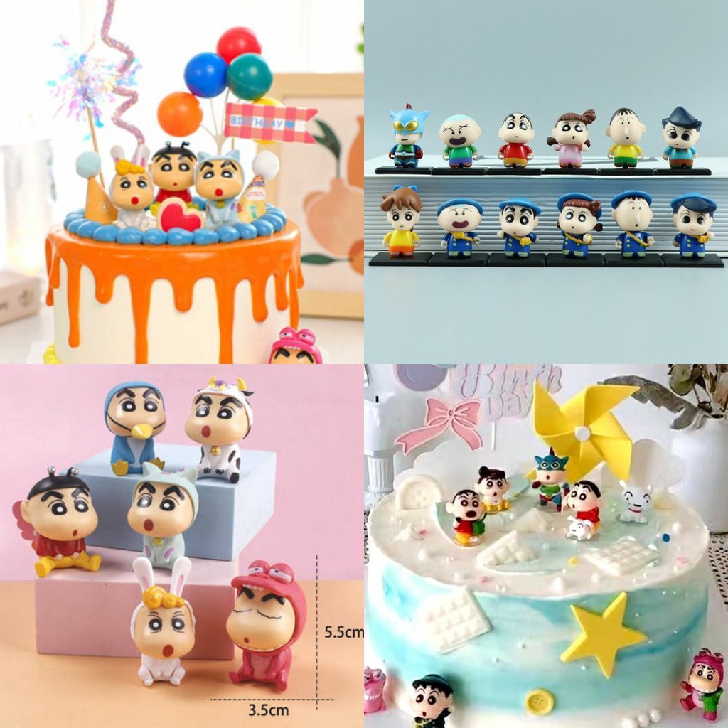 Adorable Shin Chan N Buddy Set Changeable Funny Shin Chan Ornament Cake ...
