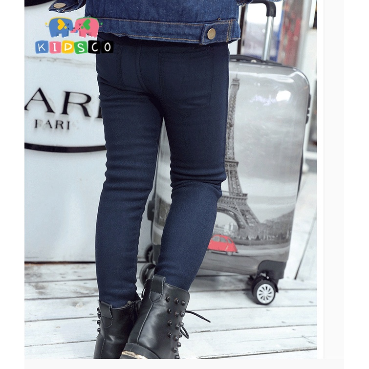 Girl Long Pants Kids Girls Jeans Slim Fit Jean 2-9Y Color Pant Pocket ...