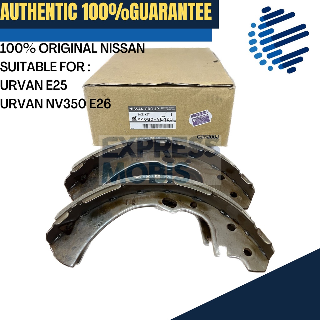 100% ORIGINAL NISSAN REAR BRAKE SHOE 44060-VE426 URVAN E25 URVAN NV350 ...