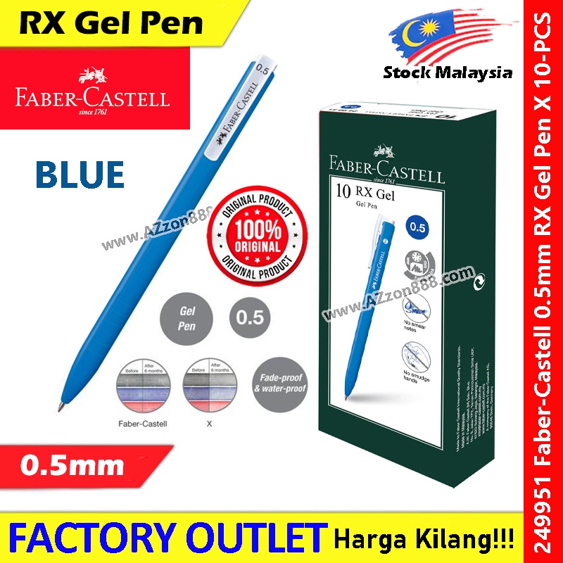 【10-PCS】 Faber-Castell 0.5mm RX Gel Ball Pen #Faber-Castell #RX #Gel # ...