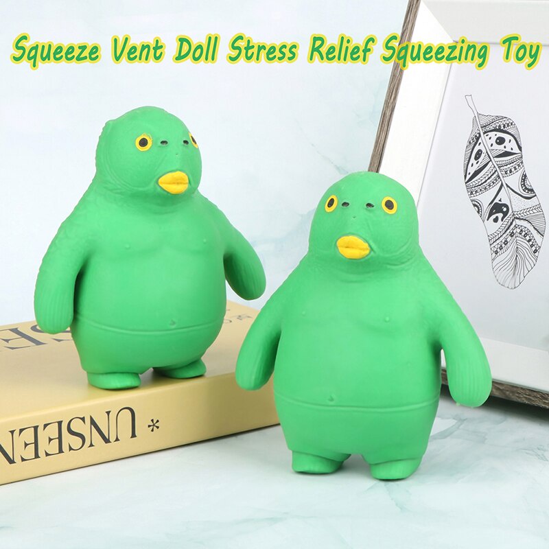 Green Head Fish Toys Safe Anti-stress Toy Flexible Squeeze Fidget Toy ...